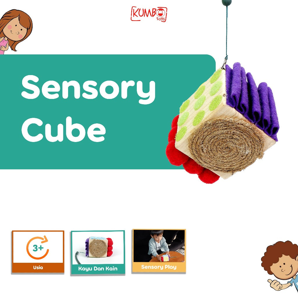 Mainan Montessori Sensory Cube Sensory Play Mengenal Tekstur – kumbo.id